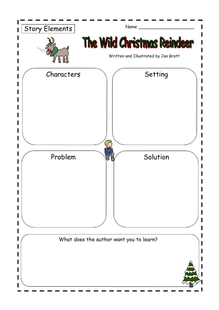 Wild Christmas Reindeer Main Idea Story Elements Retell Vocabulary ...