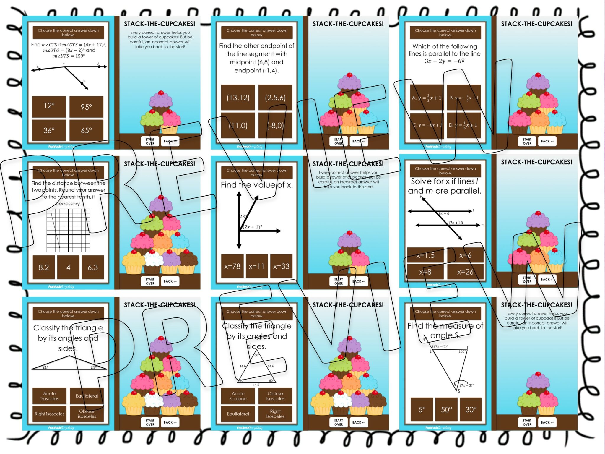 Geometry Review (Semester 1) DIGITAL Game | Made By Teachers