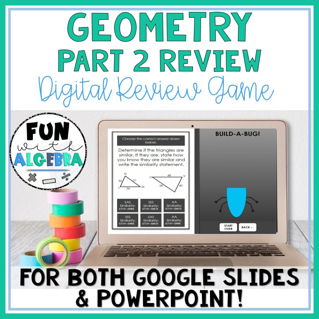 Geometry Review (Semester 2) DIGITAL Game | Made By Teachers