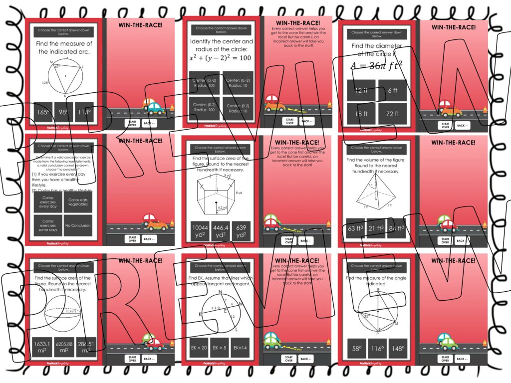 Geometry Review (Semester 2) DIGITAL Game | Made By Teachers