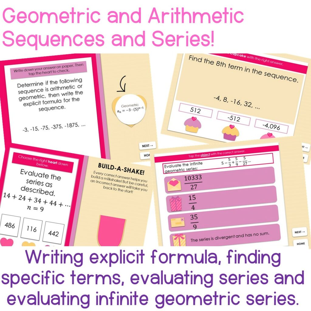 Sequences & Series DIGITAL Valentine's Day Game | Made By Teachers