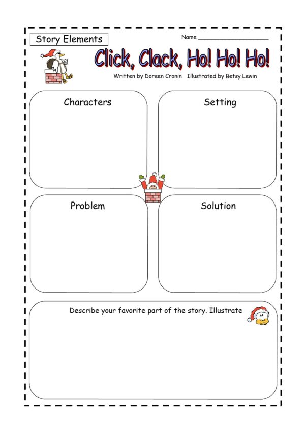 Click, Clack, Ho! Ho! Ho! Story Elements Sequence Retell Summarize ...
