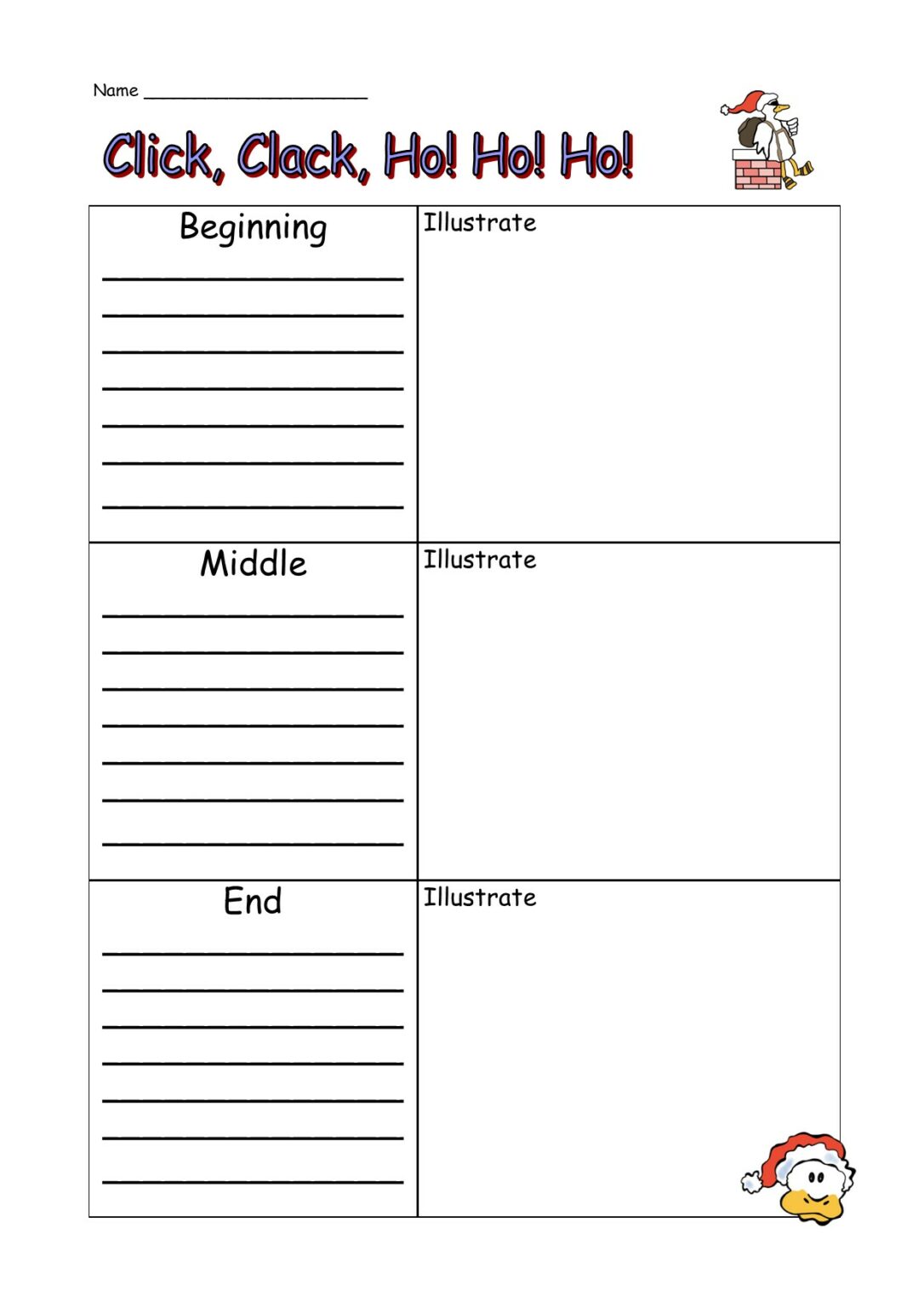 Click, Clack, Ho! Ho! Ho! Story Elements Sequence Retell Summarize ...