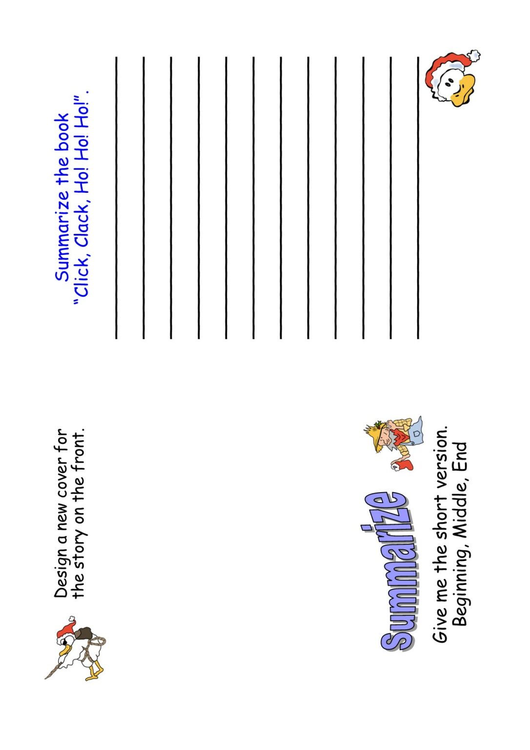 Click, Clack, Ho! Ho! Ho! Story Elements Sequence Retell Summarize ...