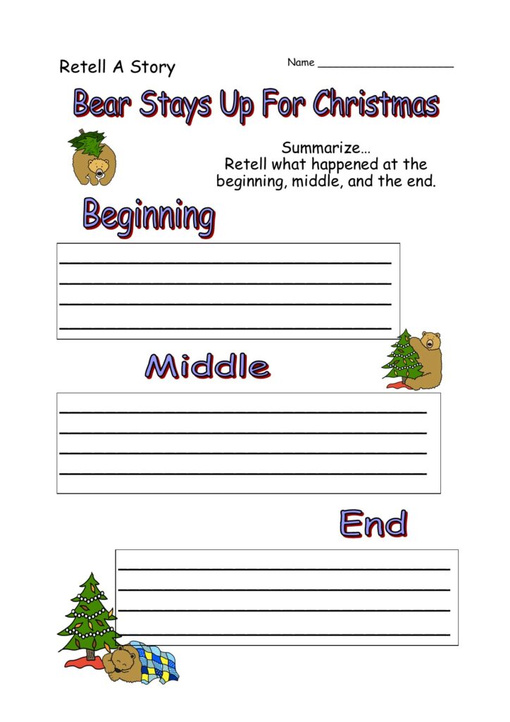 Bear Stays Up For Christmas Main Idea Retell Vocabulary Summarize ...