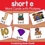 Short Vowel Word Cards with Pictures - Flashcards and Worksheets ...