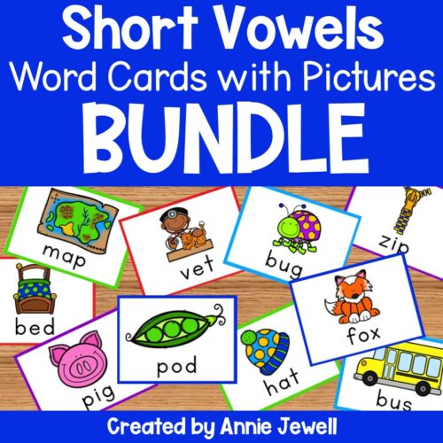 Short Vowel Word Cards with Pictures - Flashcards and Worksheets ...