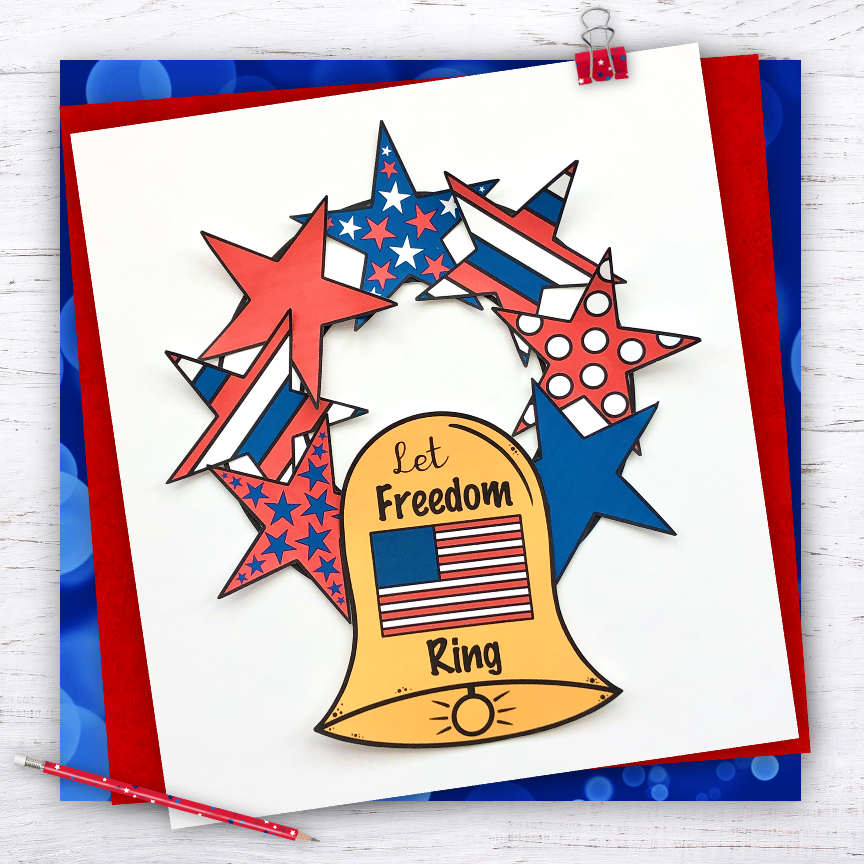 Patriotic Wreath Craft & Acrostic Poem Templates | Made By Teachers