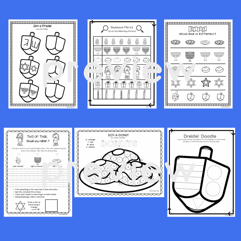 Hanukkah Theme - Visual Perceptual - Handwriting, Occupational therapy ...