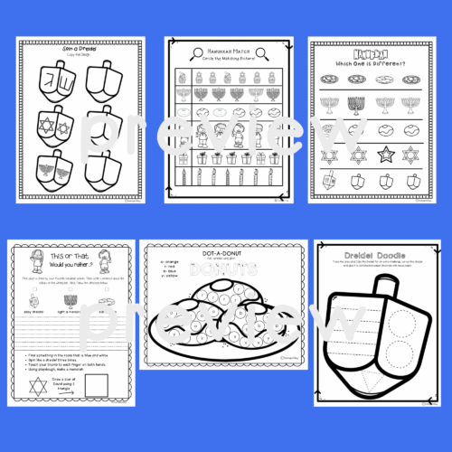 Hanukkah Theme - Visual Perceptual - Handwriting, Occupational therapy ...
