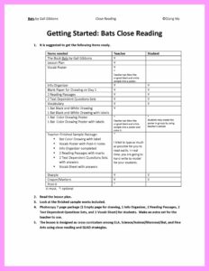 Close Reading: Bats by Gail Gibbons | Made By Teachers
