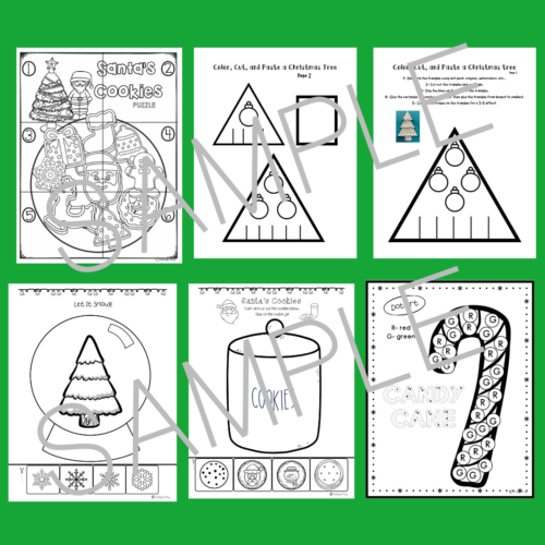 Preschool Christmas Activities - Crafts - Worksheets- Occupational ...