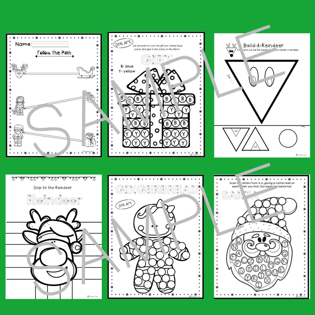 Preschool Christmas Activities - Crafts - Worksheets- Occupational ...