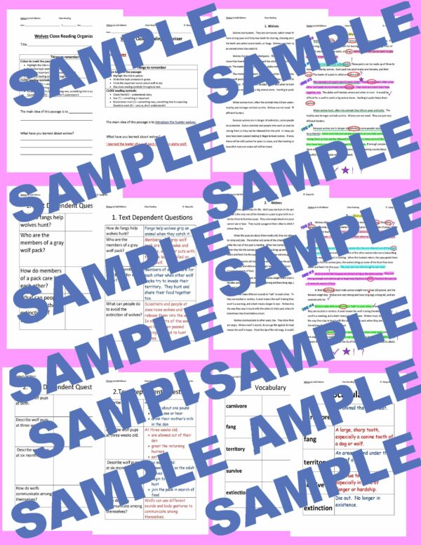 Close Reading: Wolves by Gail Gibbons | Made By Teachers