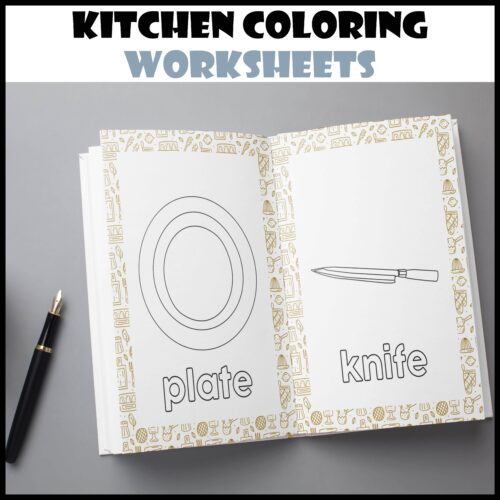 Cooking Life Skills Coloring Pages - Kitchen Coloring Worksheets ...