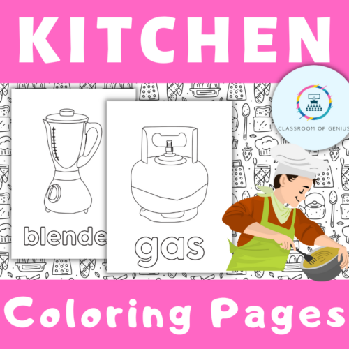 Kitchen Coloring Pages - Cooking Life Skills Coloring Worksheets ...