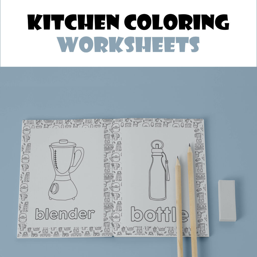Kitchen Coloring Pages - Cooking Life Skills Coloring Worksheets ...