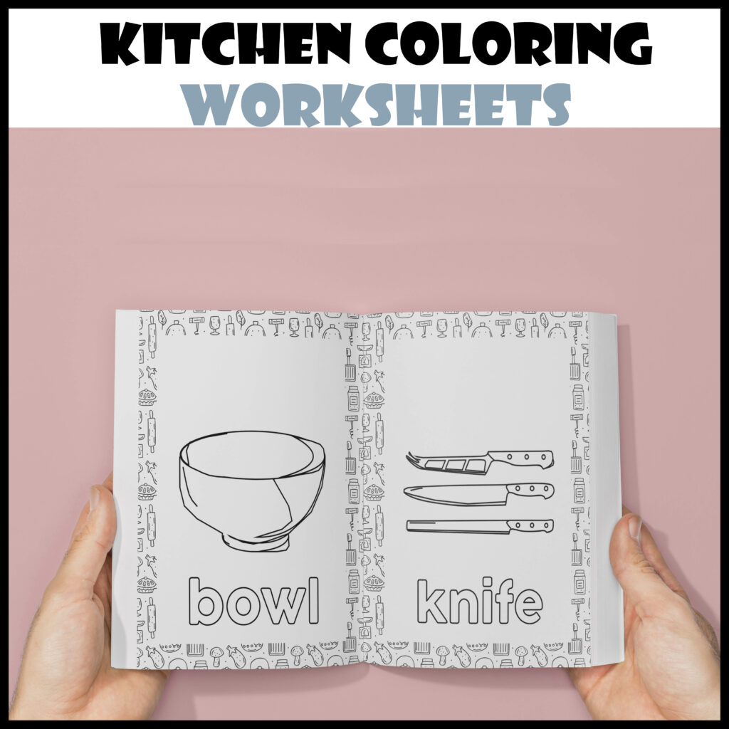 Cooking Life Skills Coloring Pages - Kitchen Coloring Worksheets ...