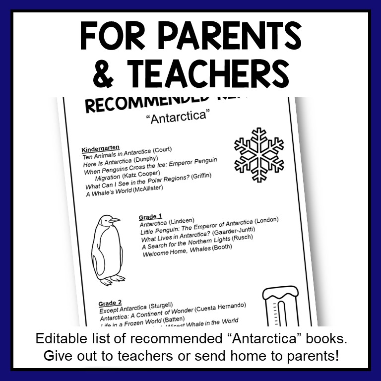 Antarctica Library Lesson - Storytime Activities - Winter and Cold ...