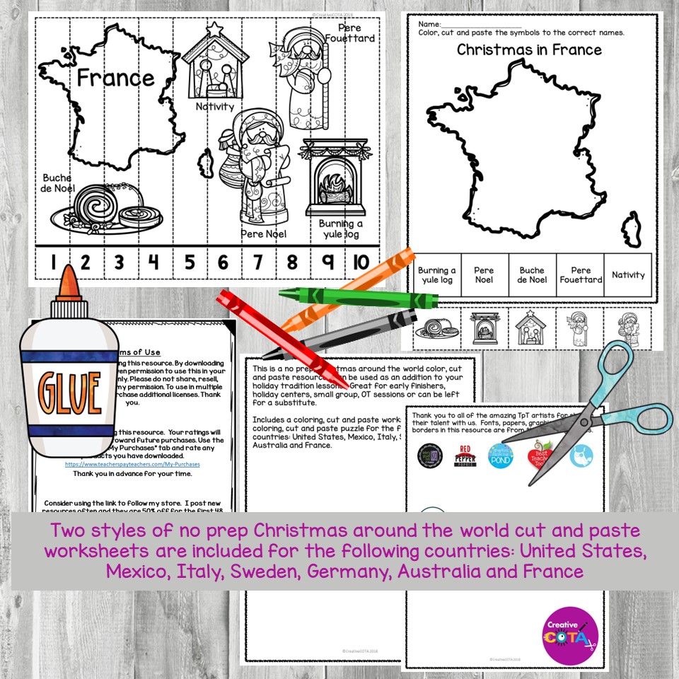 Christmas Around the World No Prep Activities | Made By Teachers