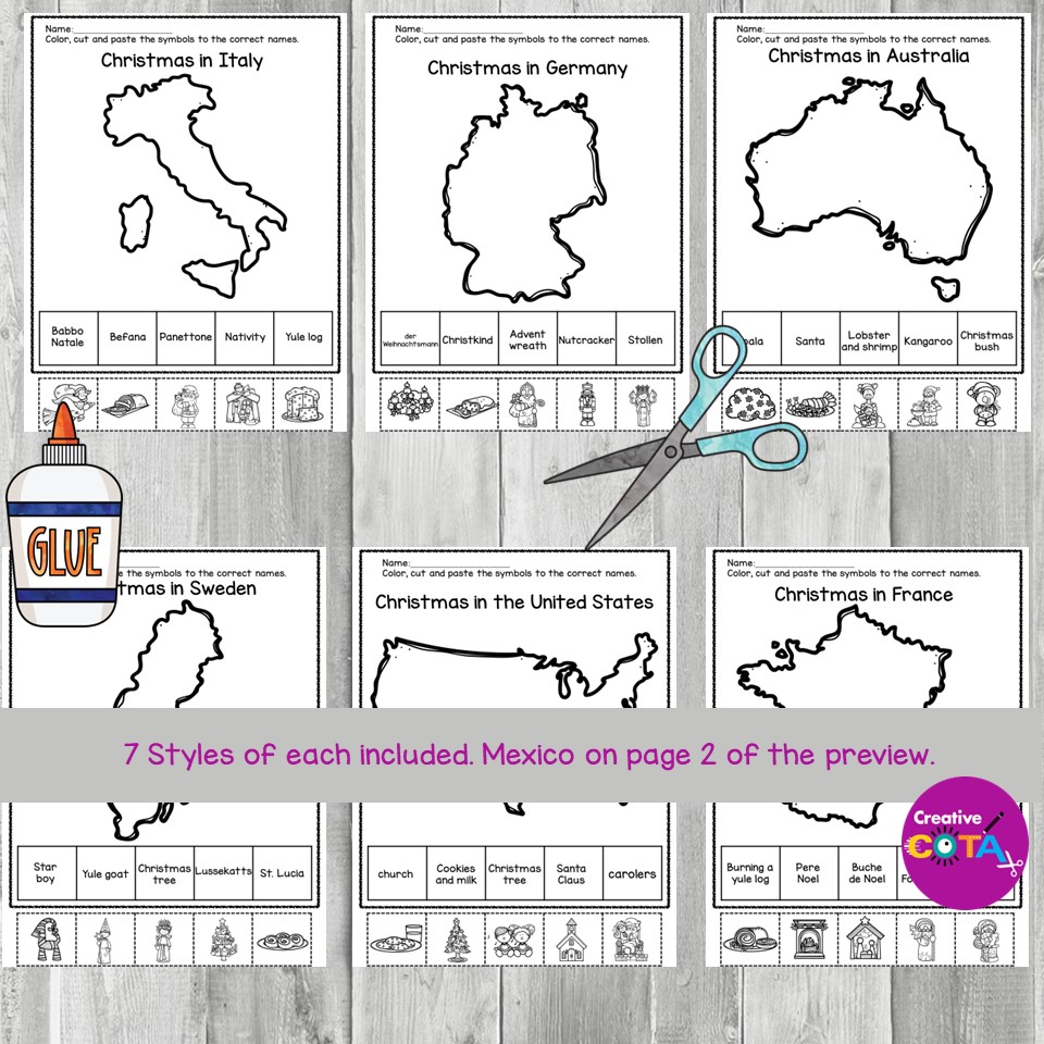 Christmas Around the World No Prep Activities | Made By Teachers