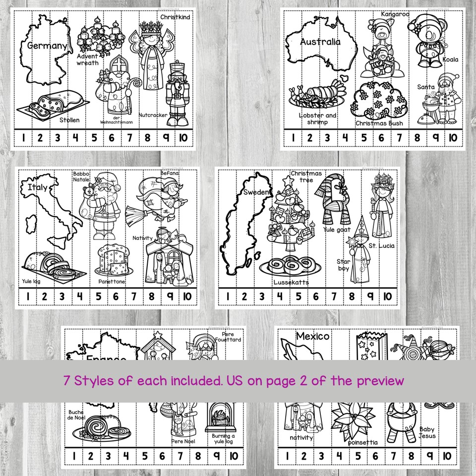 Christmas Around the World No Prep Activities | Made By Teachers