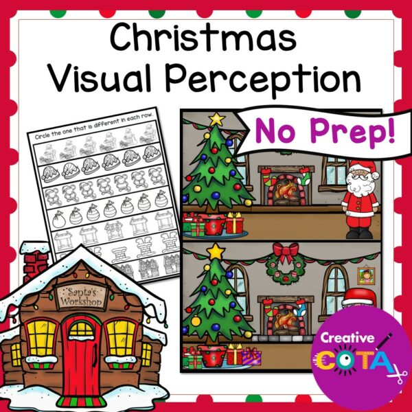 Christmas Activities Spot the Difference Visual Perception - Made By ...