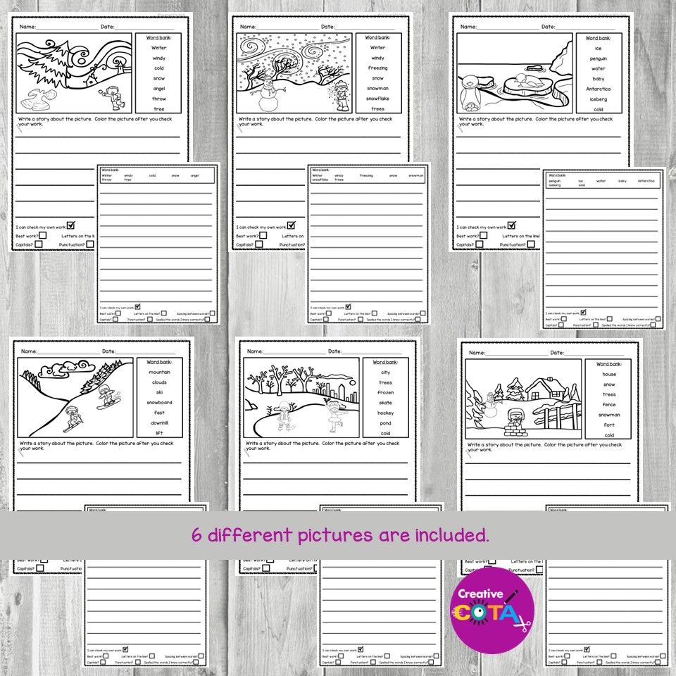 Winter Writing Prompts with Pictures Worksheets | Made By Teachers