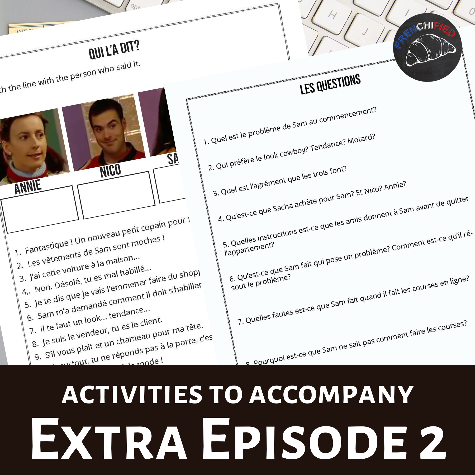 French Extra activities to accompany episode 2 | Made By Teachers