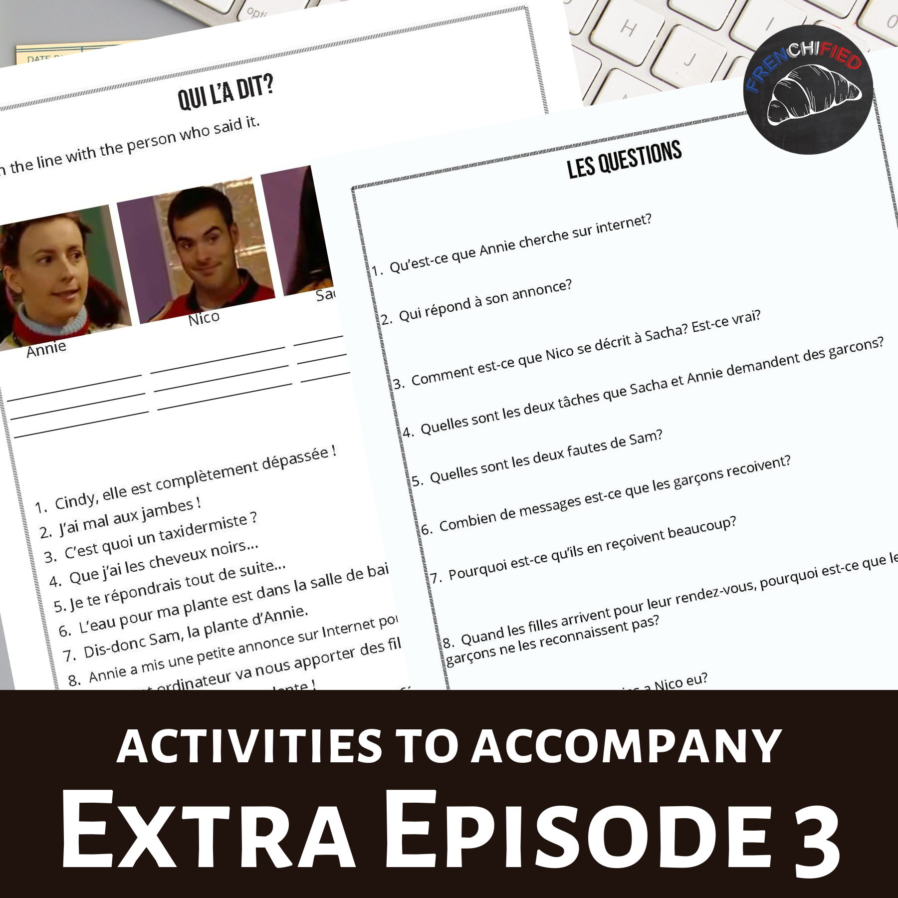 French Extra activities to accompany episode 3 | Made By Teachers