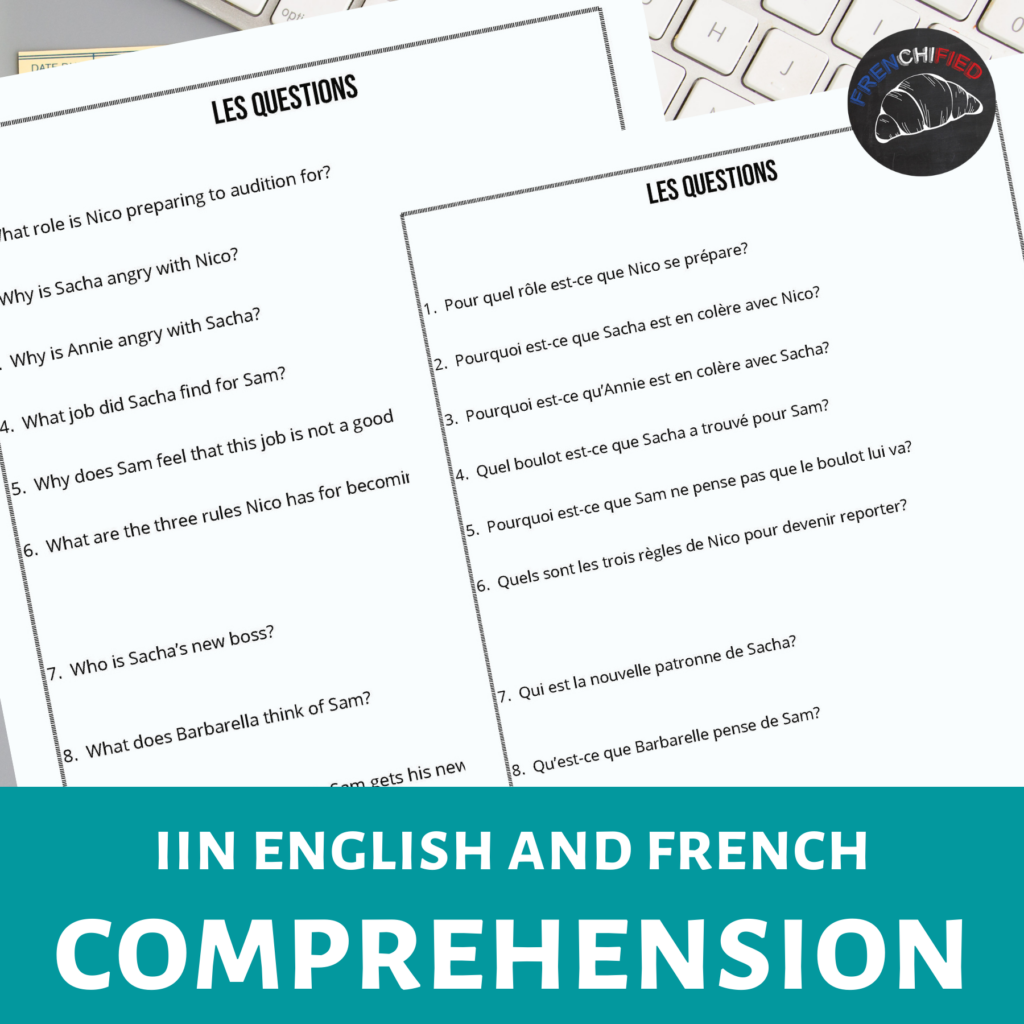 French Extra activities to accompany episode 9 | Made By Teachers