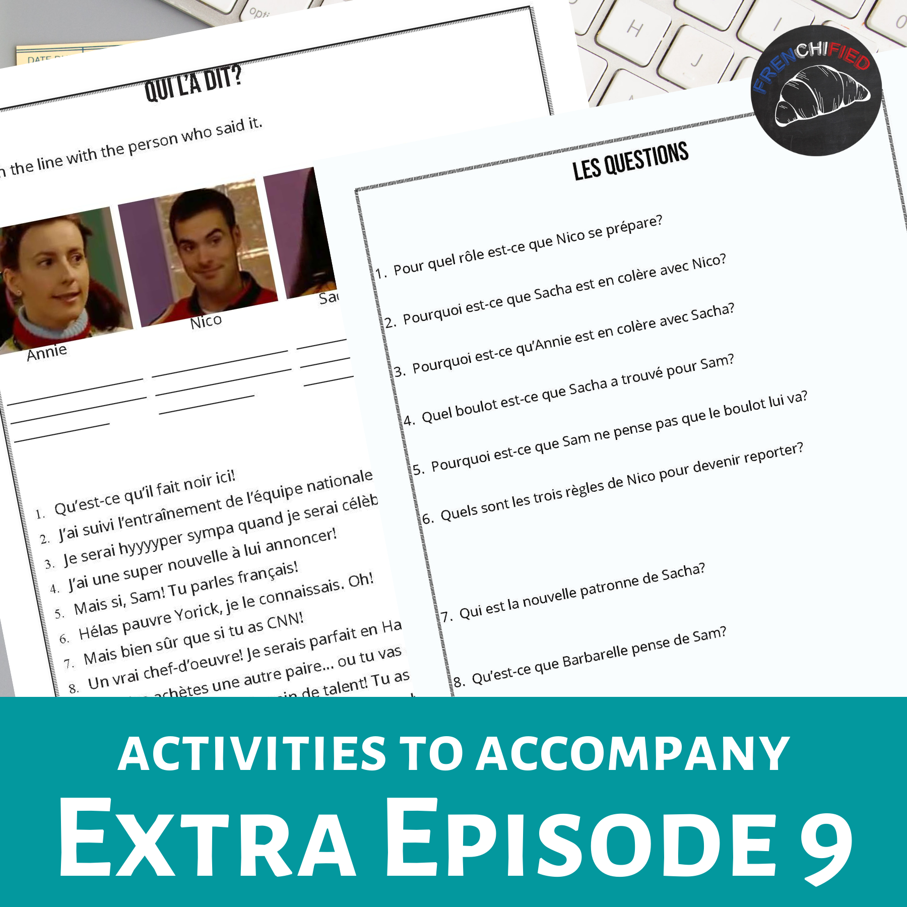 French Extra activities to accompany episode 9 | Made By Teachers