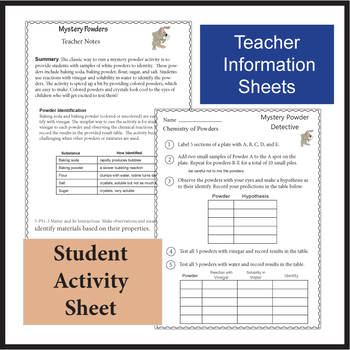 Mystery Powder Chemical Changes of Matter Chemistry Lab | Made By Teachers
