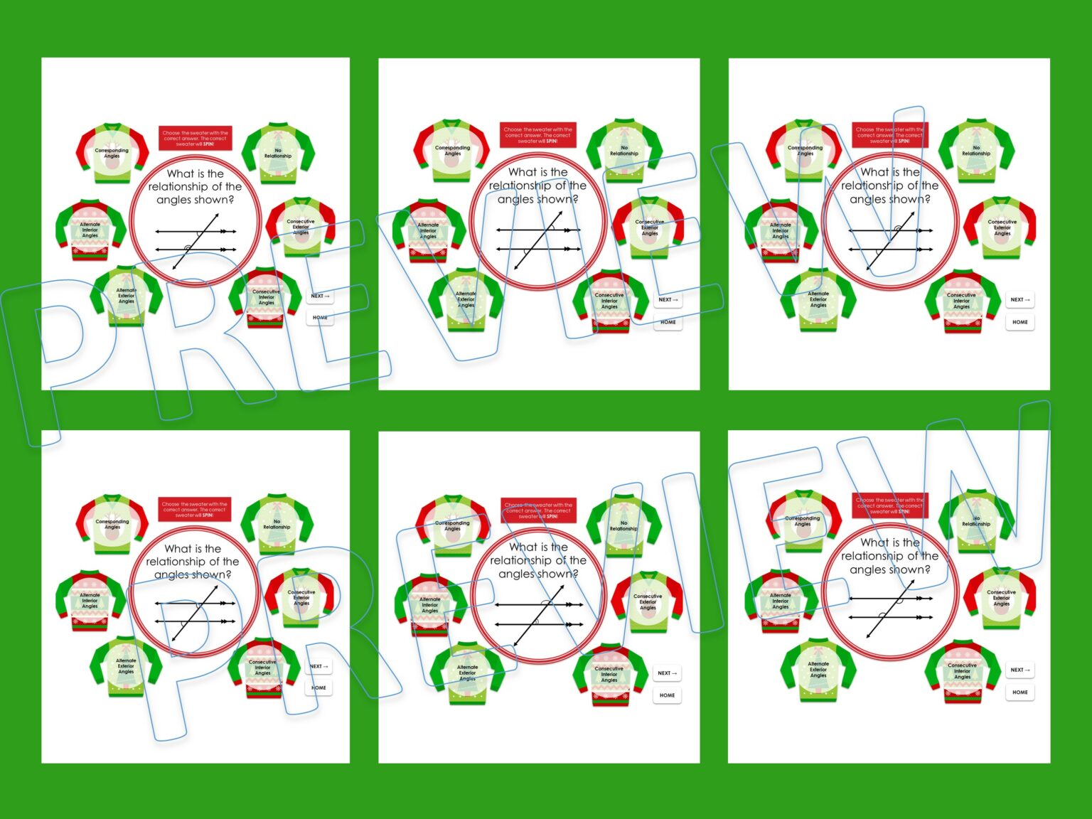 Parallel Lines Cut By a Transversal DIGITAL Ugly Sweater Game | Made By ...