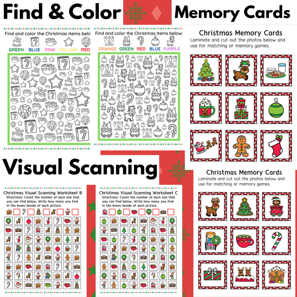 Christmas OT and Visual Perceptual Packet | Made By Teachers