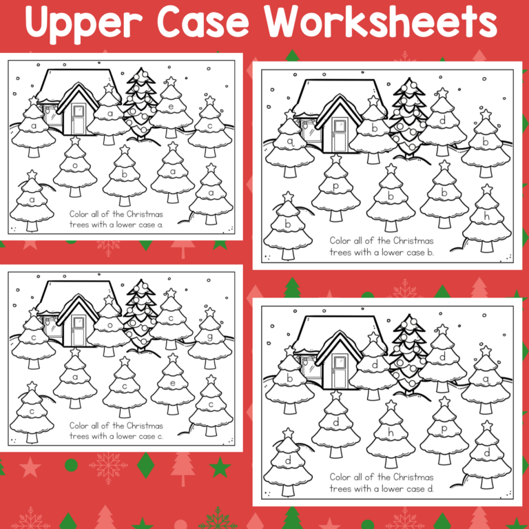 Christmas Mini Letter Recognition and Visual Scanning A-Z Worksheets ...