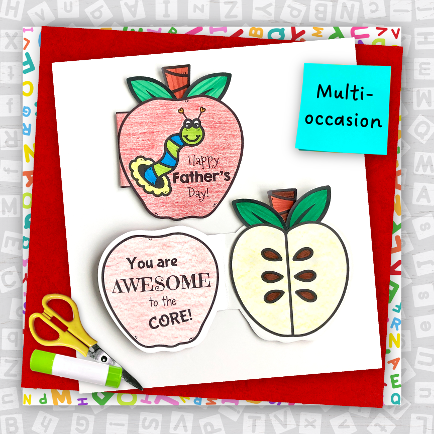 Valentine's Craft | Apple Multi Occasion Card Craft | Made By Teachers