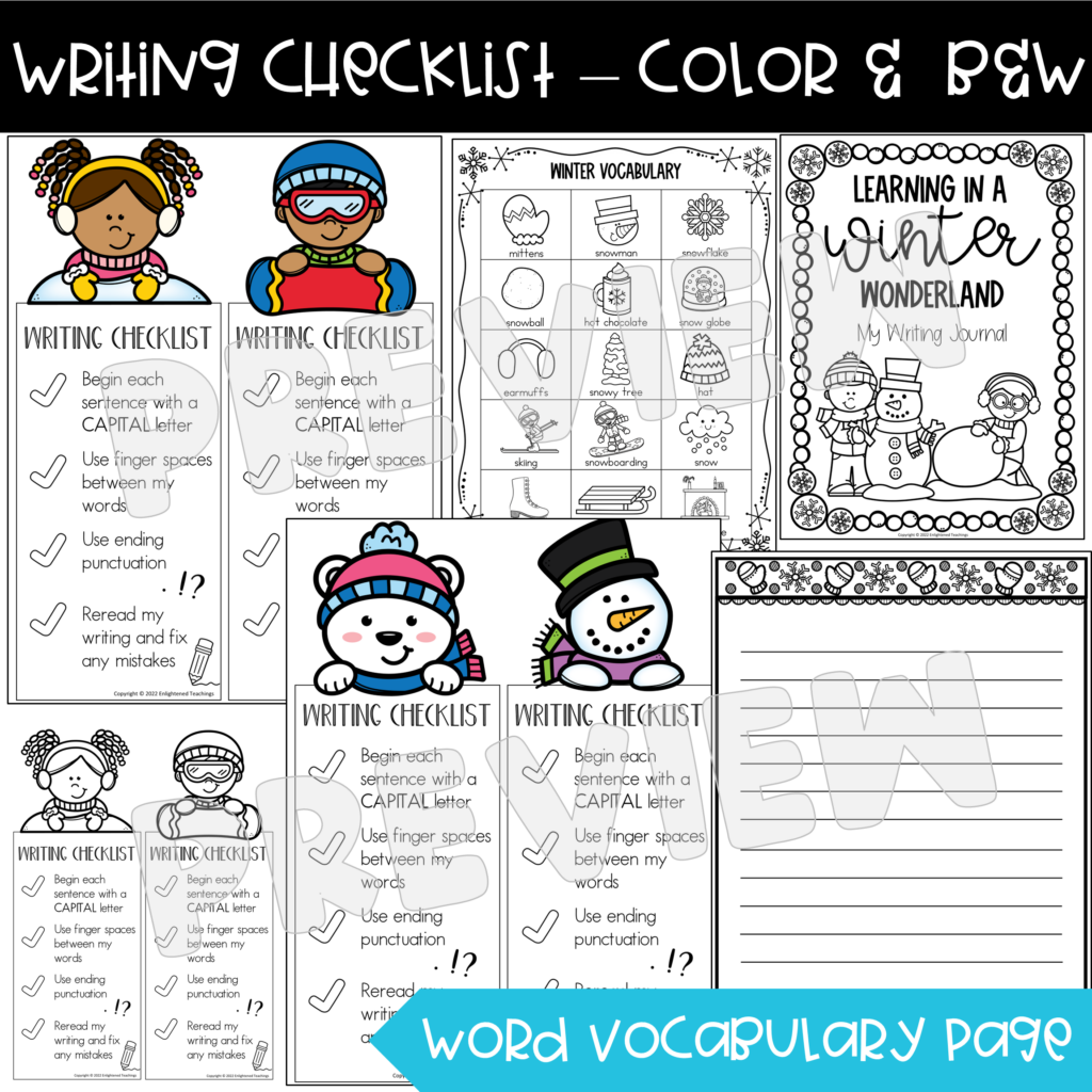 Winter Creative Writing Prompts and Winter Acrostic Poems Bundle | Made ...