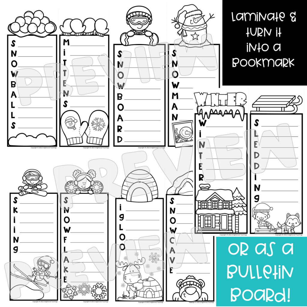 Winter Creative Writing Prompts and Winter Acrostic Poems Bundle - Made ...