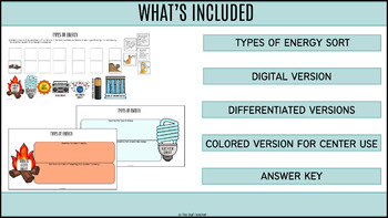 Forms of Energy Mobile or Types of Energy Science Center - Made By Teachers