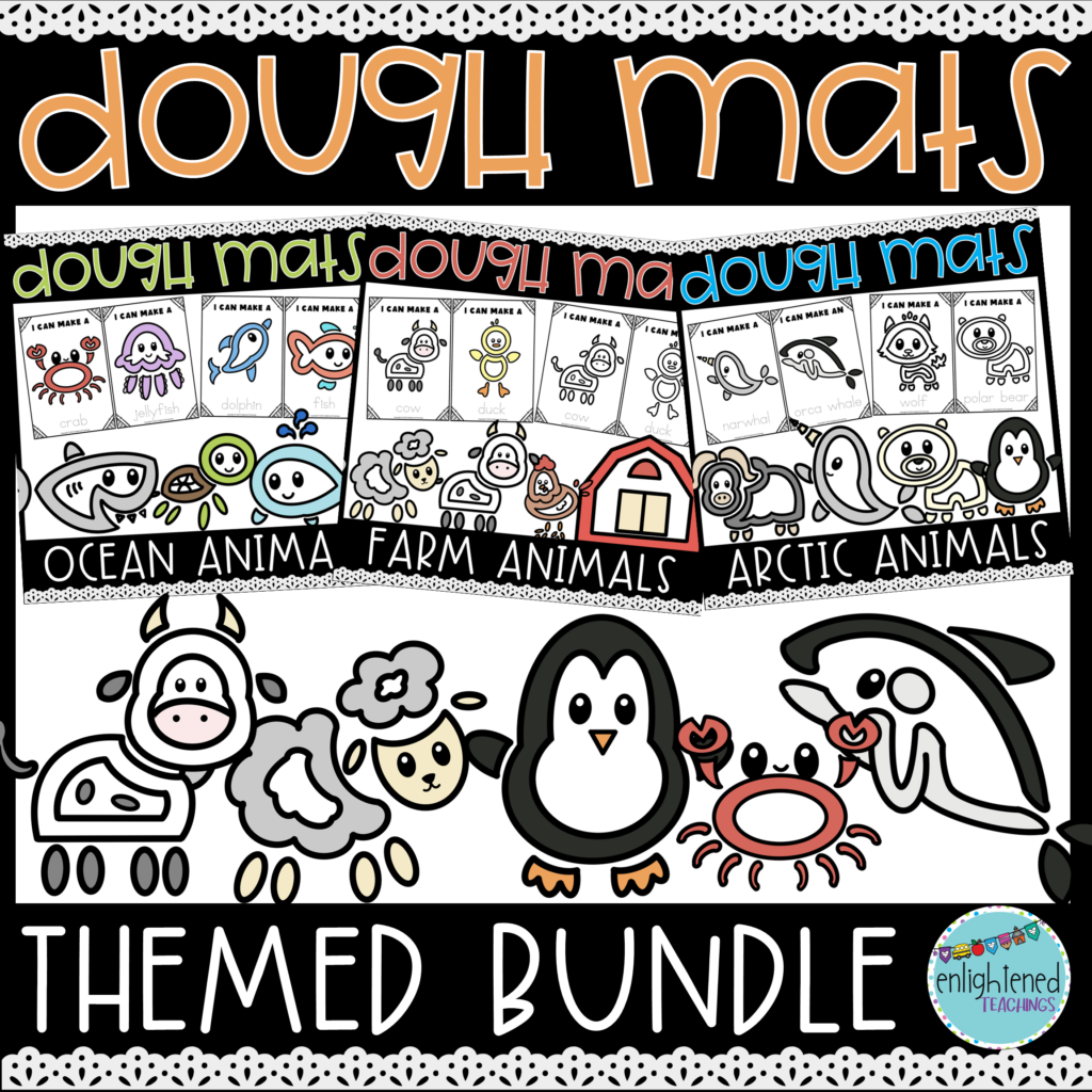 Play Dough Mats Fine Motor Skills Play Doh Centers THEMED BUNDLE | Made ...