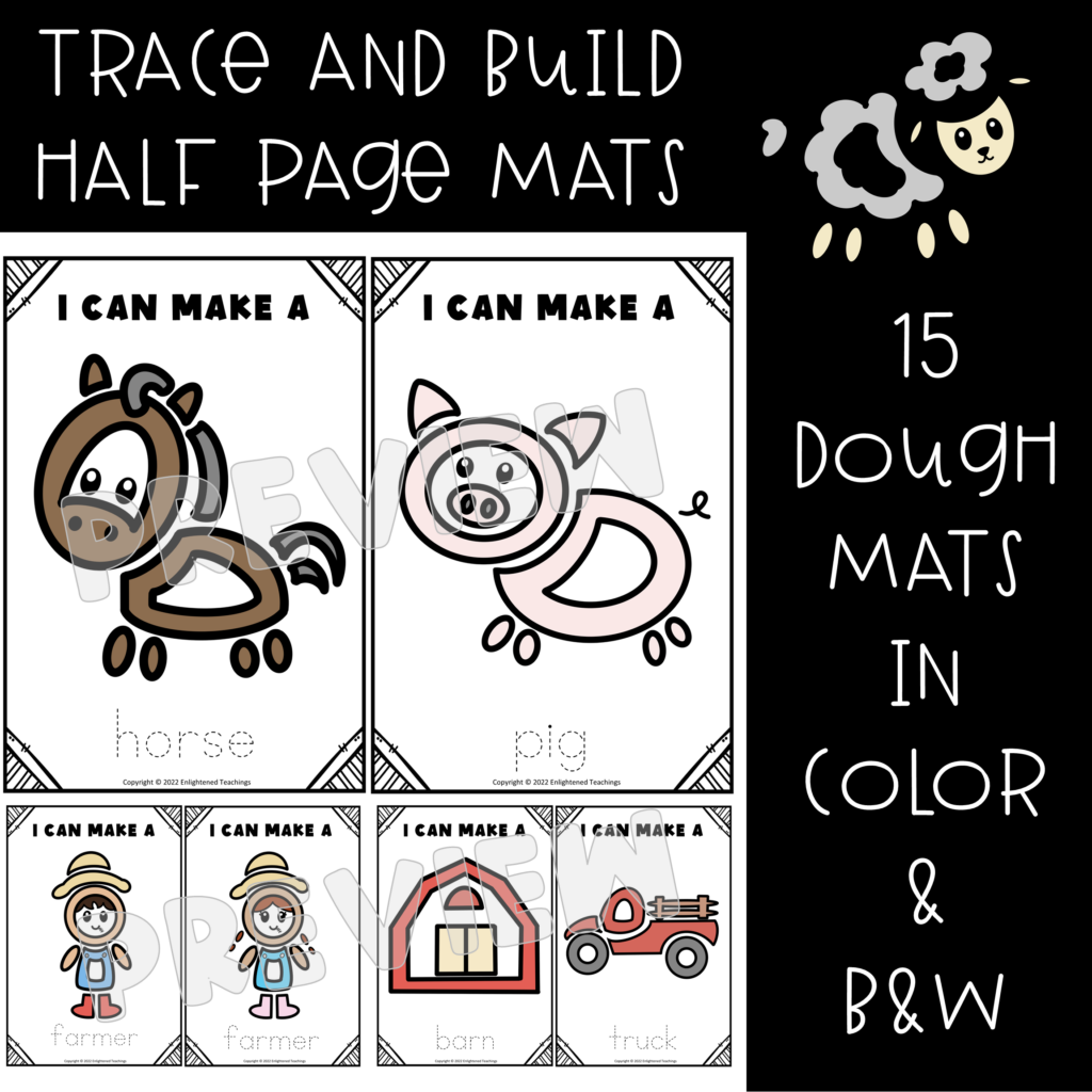 Play Dough Mats Fine Motor Skills Play Doh Centers THEMED BUNDLE | Made ...