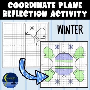 Winter Symmetry and Reflection Coordinate Plane Mystery Graphing ...