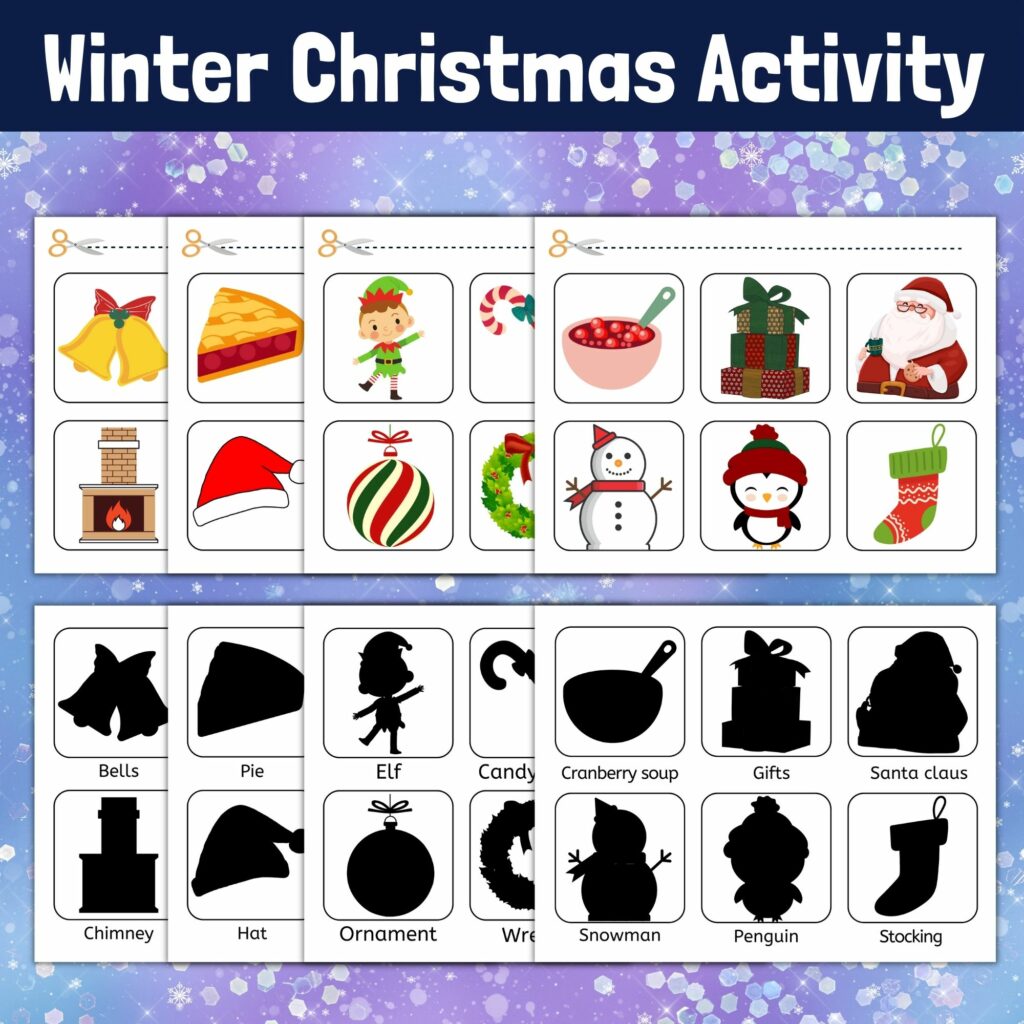 Christmas Winter Shadow Matching Cards | Christmas Activities ...