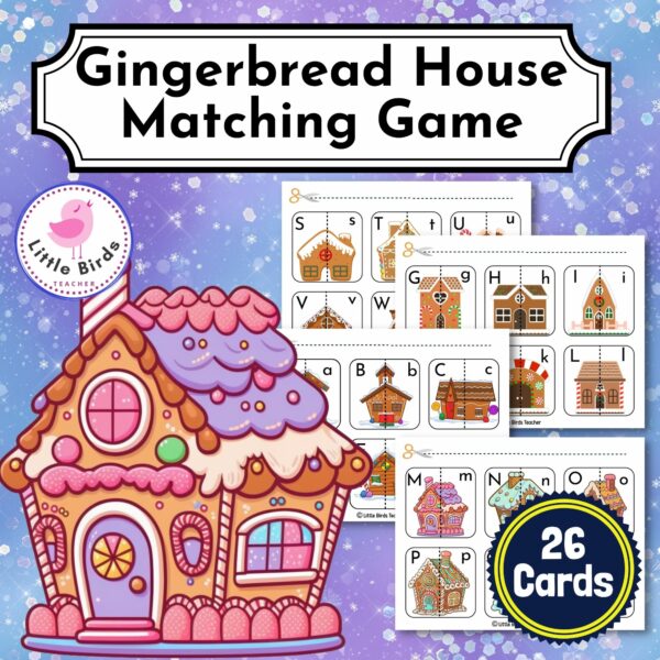 The Gingerbread House Matching Game | Gingerbread House December ...