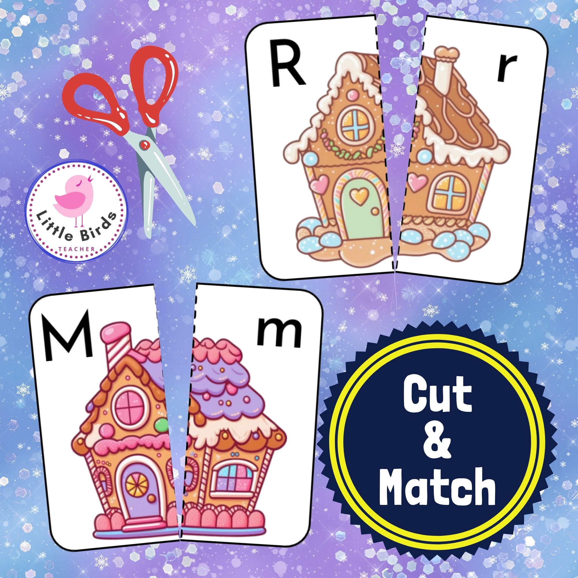 The Gingerbread House Matching Game | Gingerbread House December ...