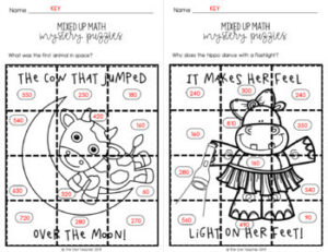 Multiples of Ten Mystery Pictures Multiplying by 10 Math Puzzles | Made ...