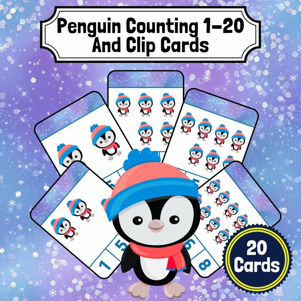 winter & Christmas Busy Book BUNDLE | Matching Game | Count and Clip ...