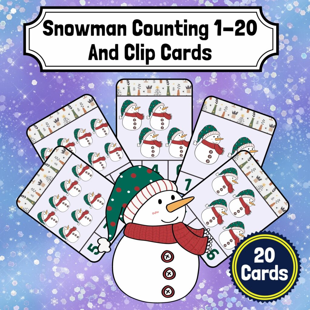 winter & Christmas Busy Book BUNDLE | Matching Game | Count and Clip ...