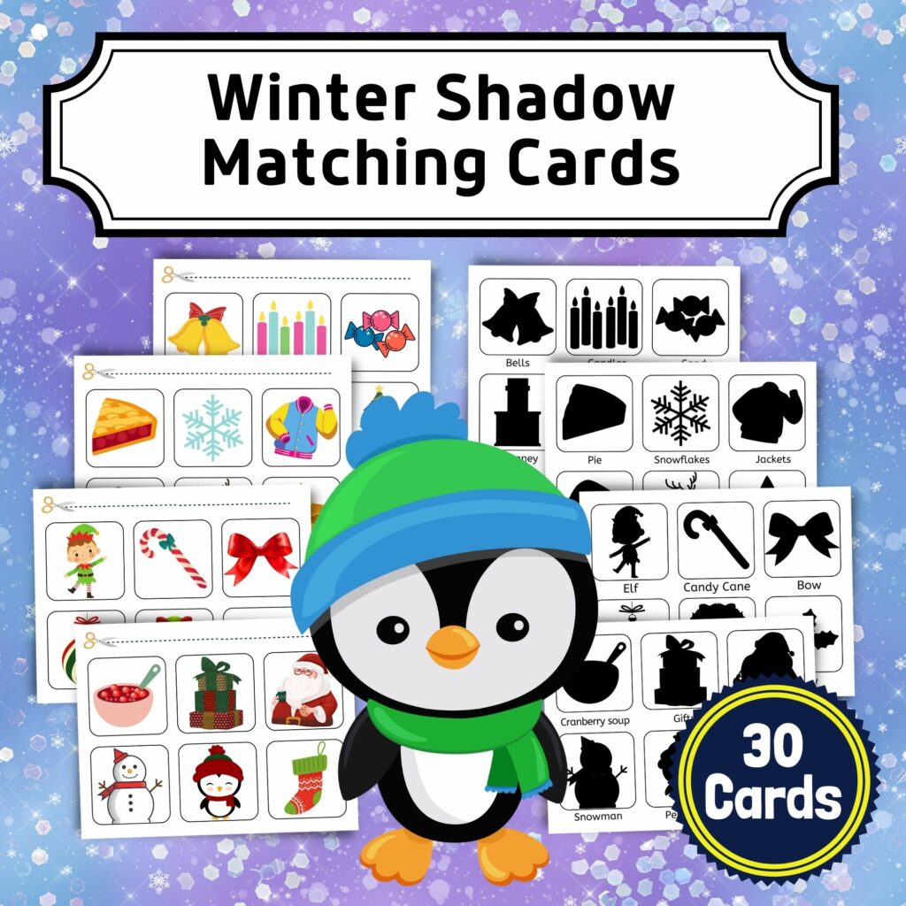 winter & Christmas Busy Book BUNDLE | Matching Game | Count and Clip ...